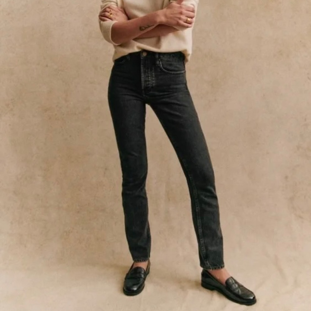 Sezane Brut Sexy Black Organic Cotton Jeans 29 - Gem